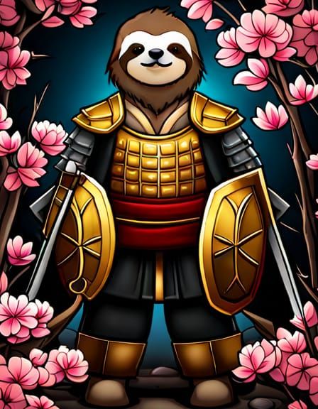 The Samurai Sloth - AI Generated Artwork - NightCafe Creator