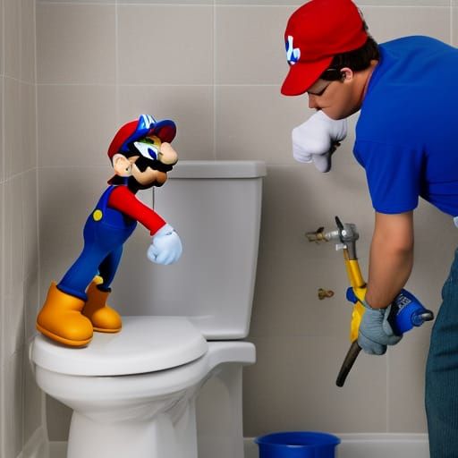 Mario bossing around his employees - AI Generated Artwork - NightCafe ...