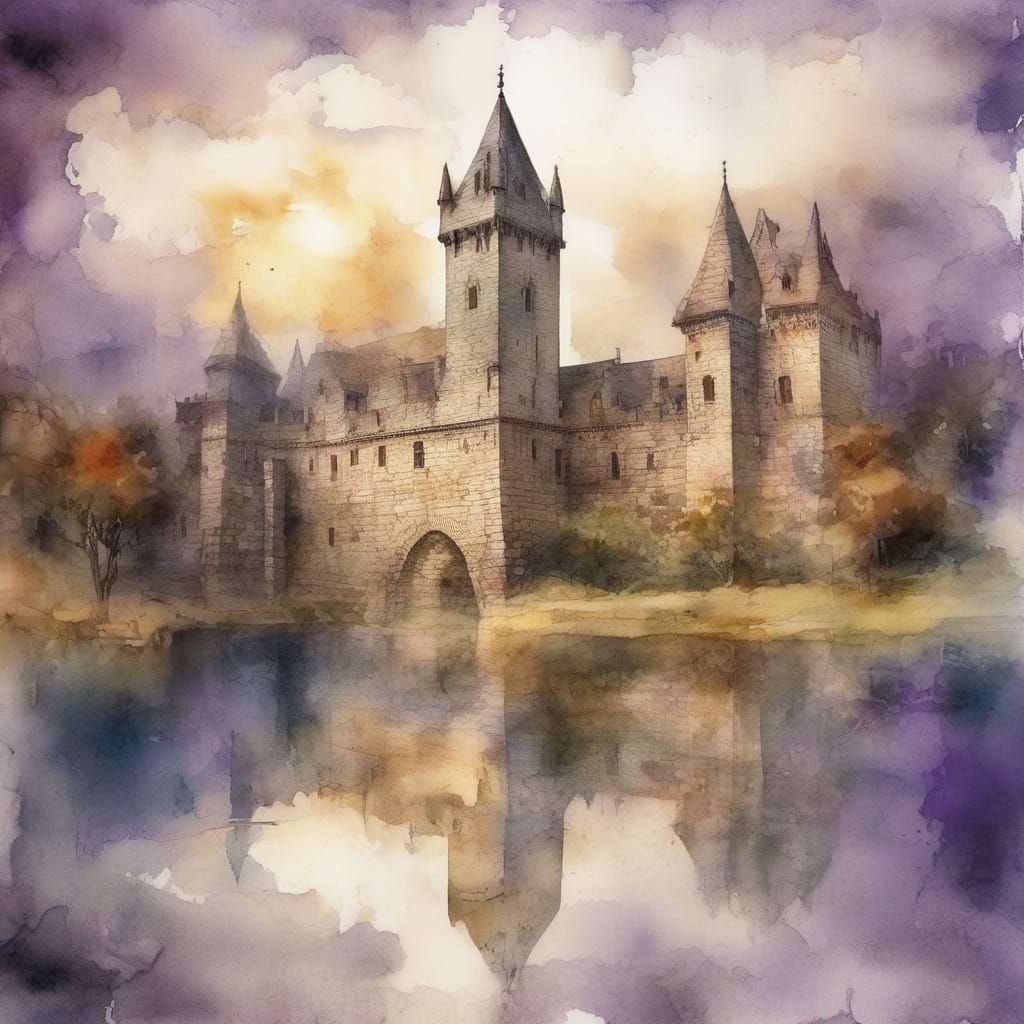 Medieval Gothic Gatehouse Amidst Mysterious Ruins ... - AI Art