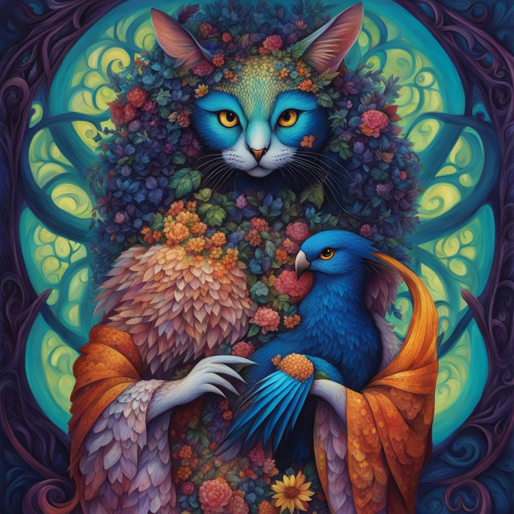 Feathered Fancy - AI Generated Artwork - NightCafe Creator