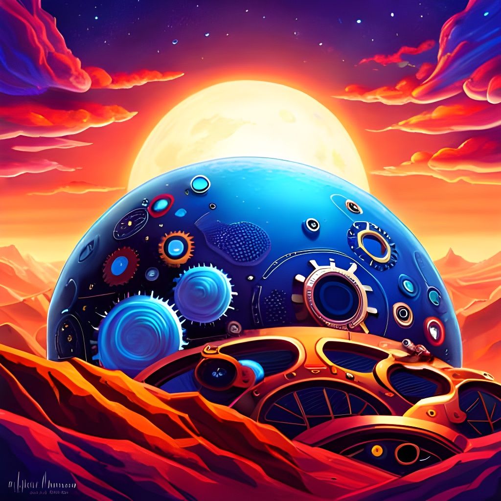Steampunk planet - AI Generated Artwork - NightCafe Creator