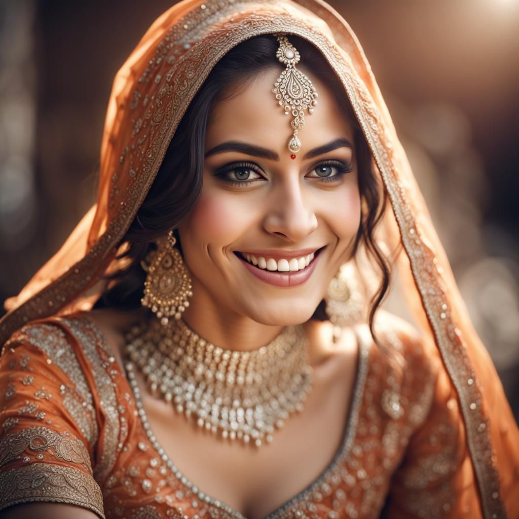 Beautiful Indian Bride - AI Generated Artwork - NightCafe Creator