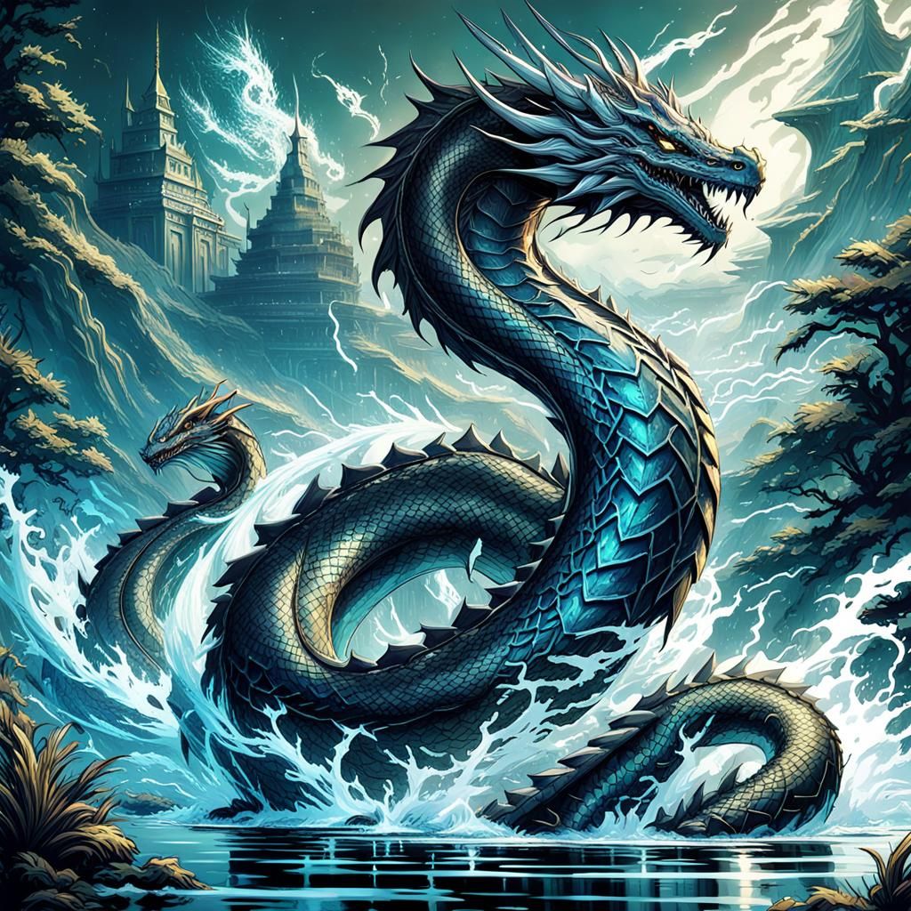 Water Serpent - AI Generated Artwork - NightCafe Creator
