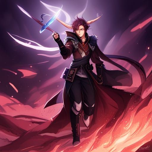 male tiefling - AI Generated Artwork - NightCafe Creator