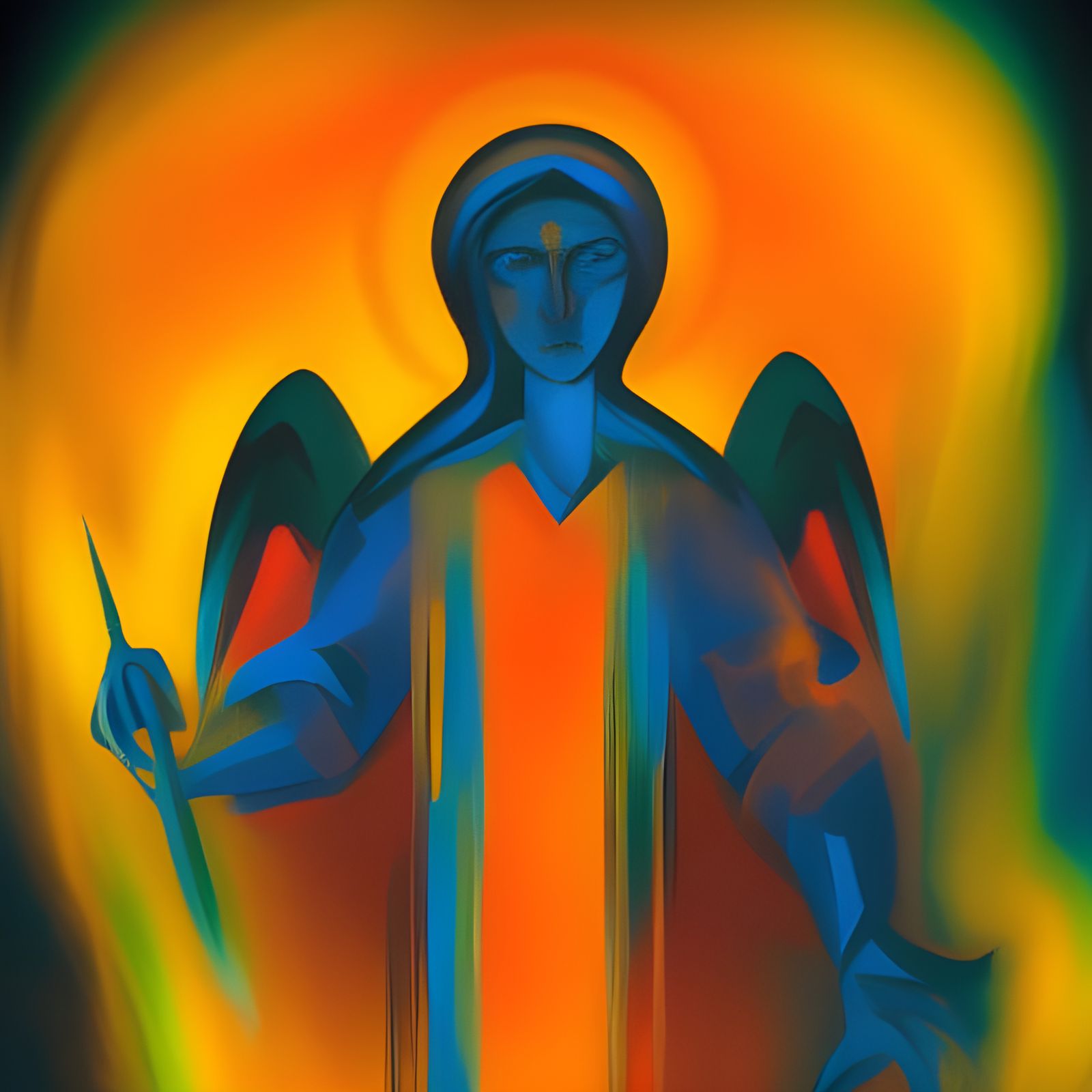archangel gabriel on the Blue Plane - AI Generated Artwork - NightCafe ...