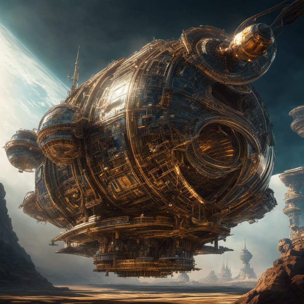 Steampunk Dirigible - AI Generated Artwork - NightCafe Creator