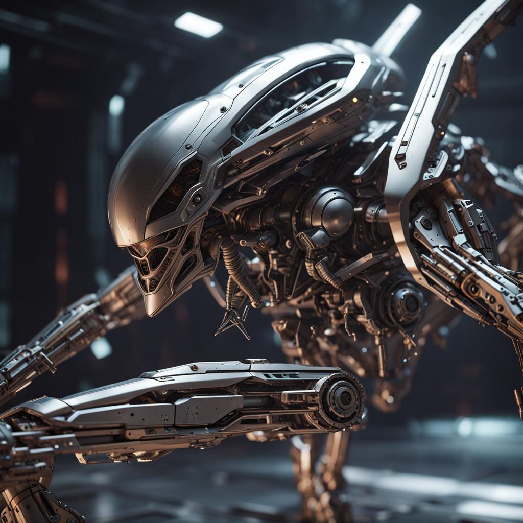 Mecha Alien - AI Generated Artwork - NightCafe Creator