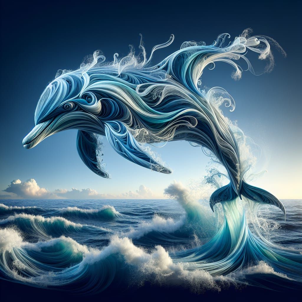 Turquoise Dolphin - AI Generated Artwork - NightCafe Creator