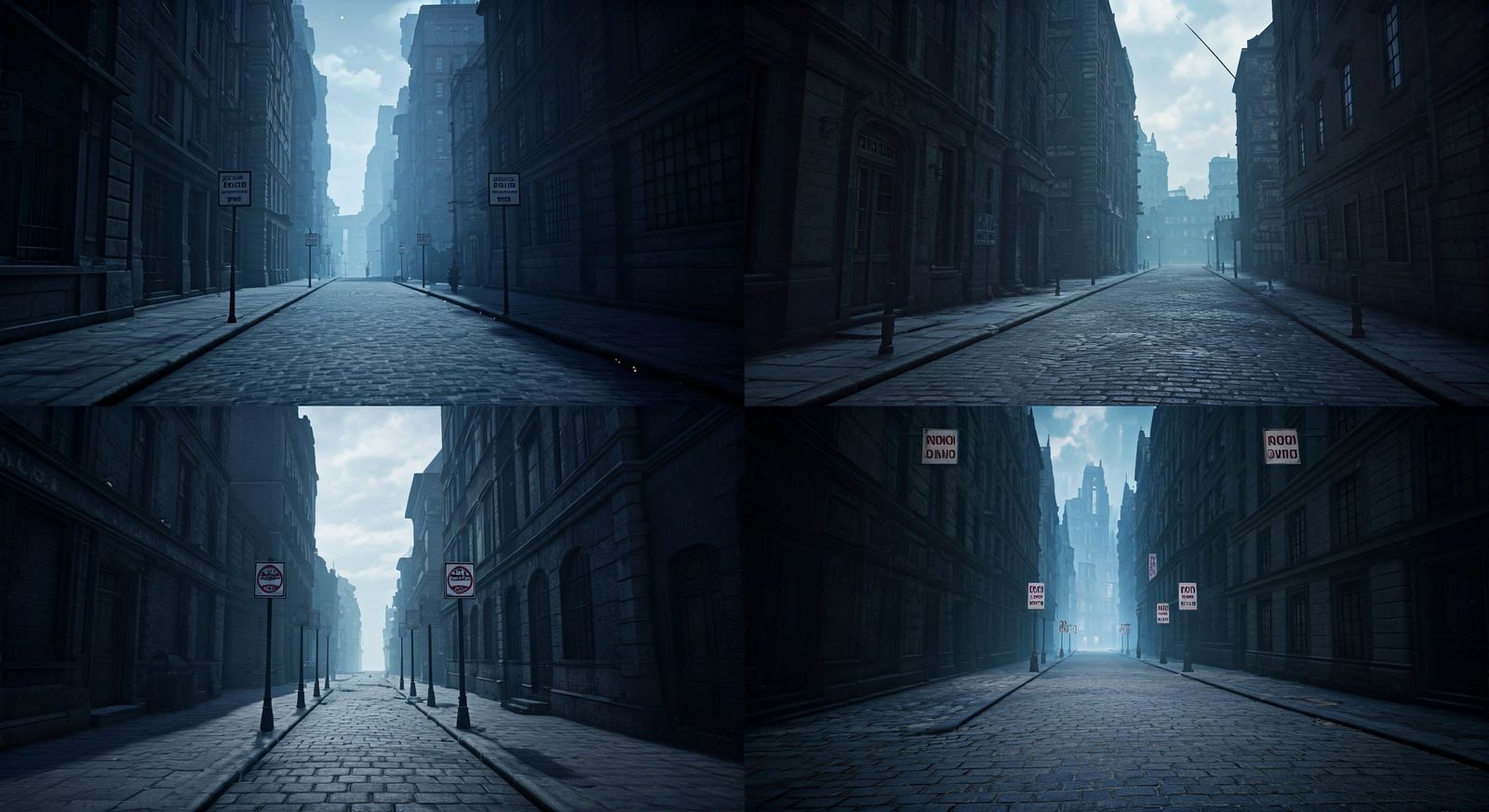 Depressing 1930s Cityscape Under Darkening Skies - AI Art