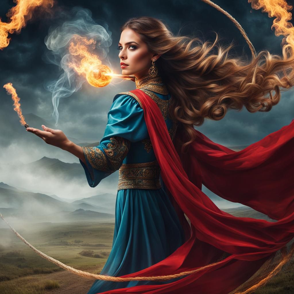 Una hechicera haciendo magia con humo - AI Generated Artwork ...