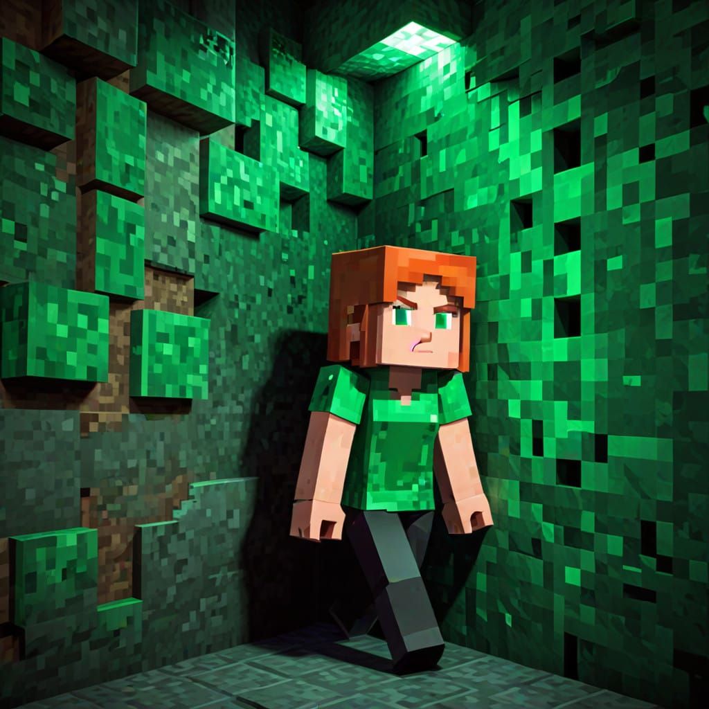 Alex hiding from the monsters - Alex hiding from the monster...