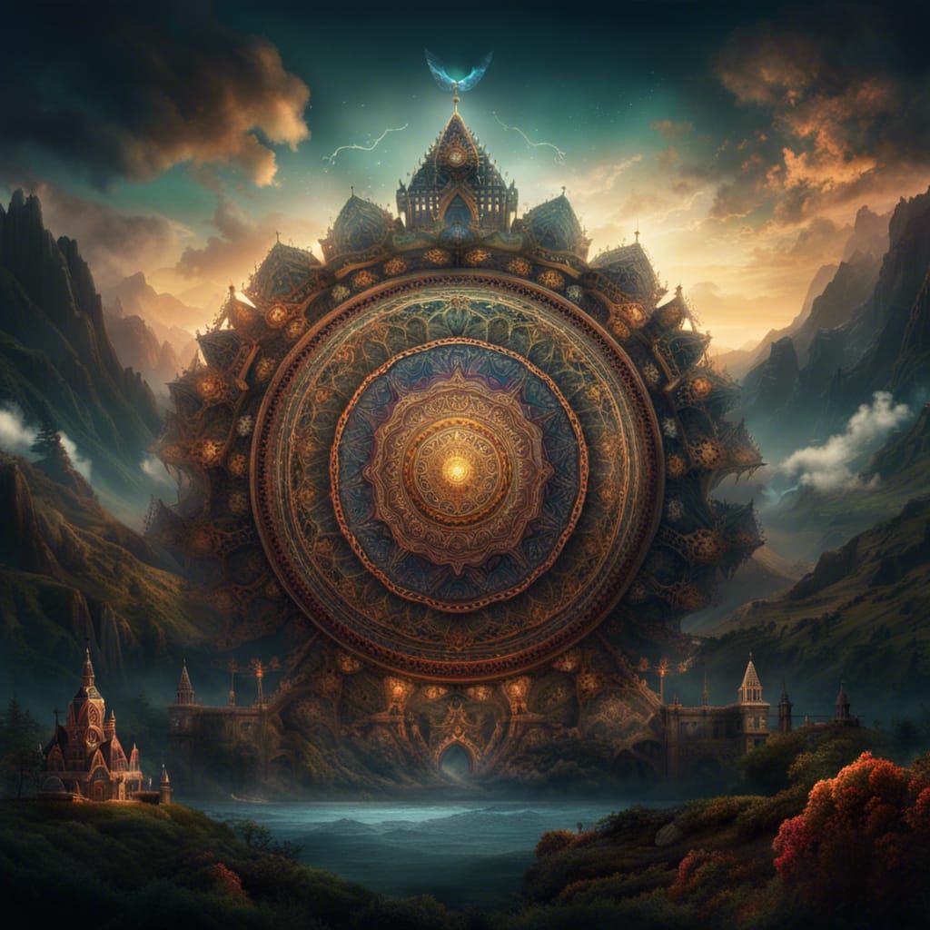 A sacred mandala in a realm of dreams and fantasies. - AI Generated ...
