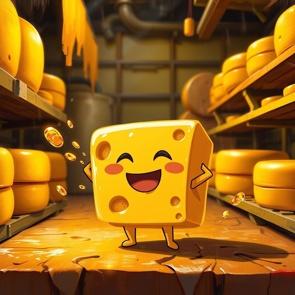 A Cheese chibi at cheese factory - A Cheese chibi at cheese...