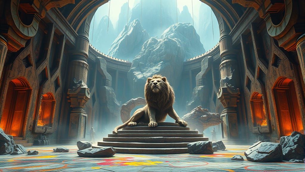 Ethereal Hall of Ancient Futurism - AI Art