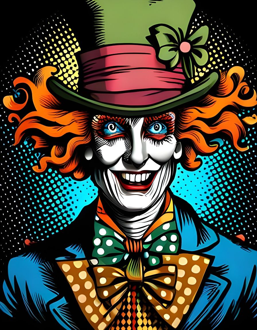 Mad Hatter insane lunatic deranged terror nightmare maniacal laughter ...