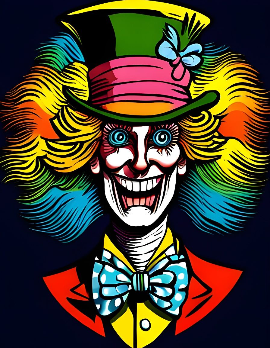 Mad Hatter insane lunatic deranged terror nightmare maniacal laughter ...
