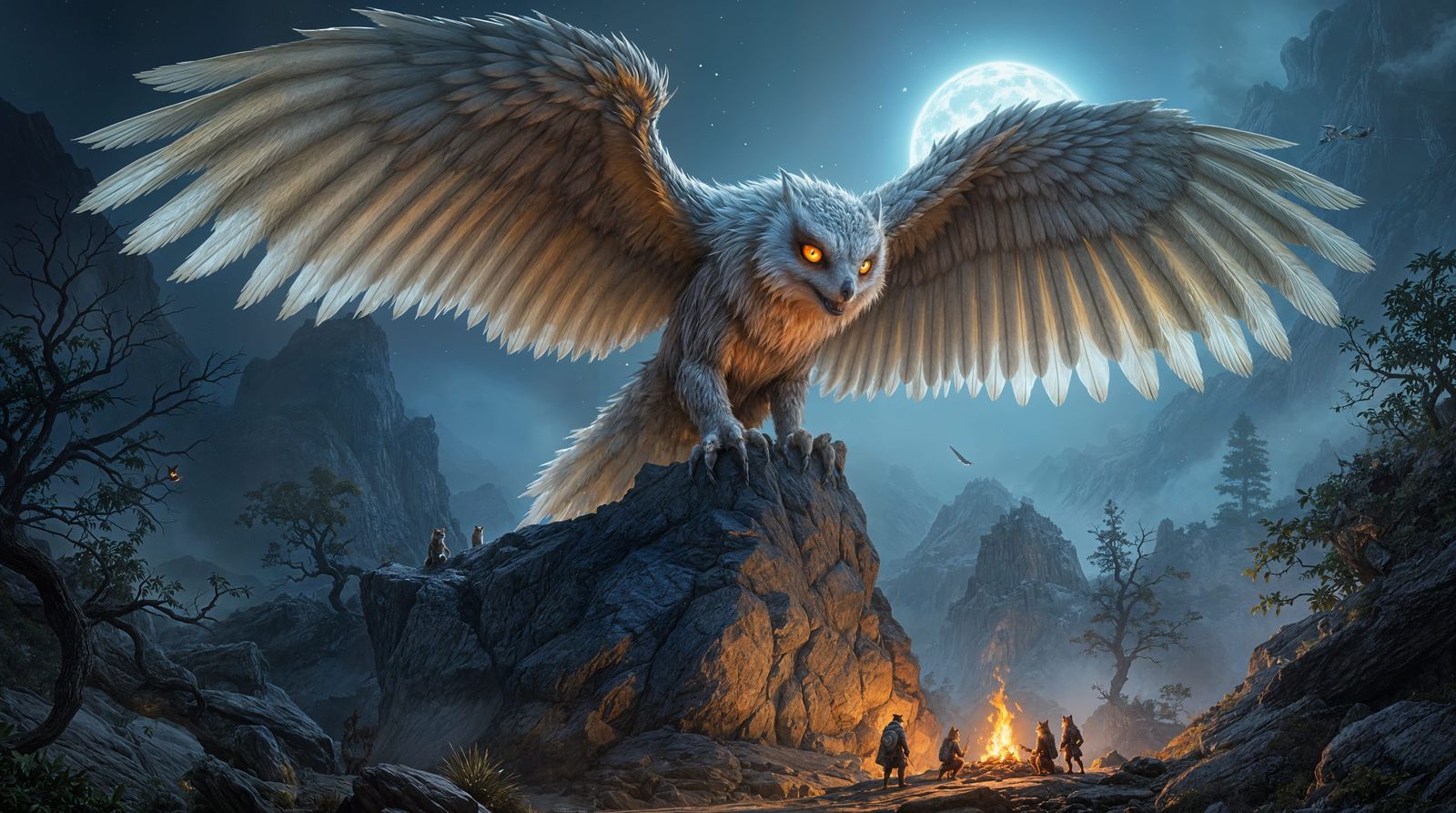 The Reaper - Hyper-Realistic Scene of Fox-Owl Hybrid Under ...