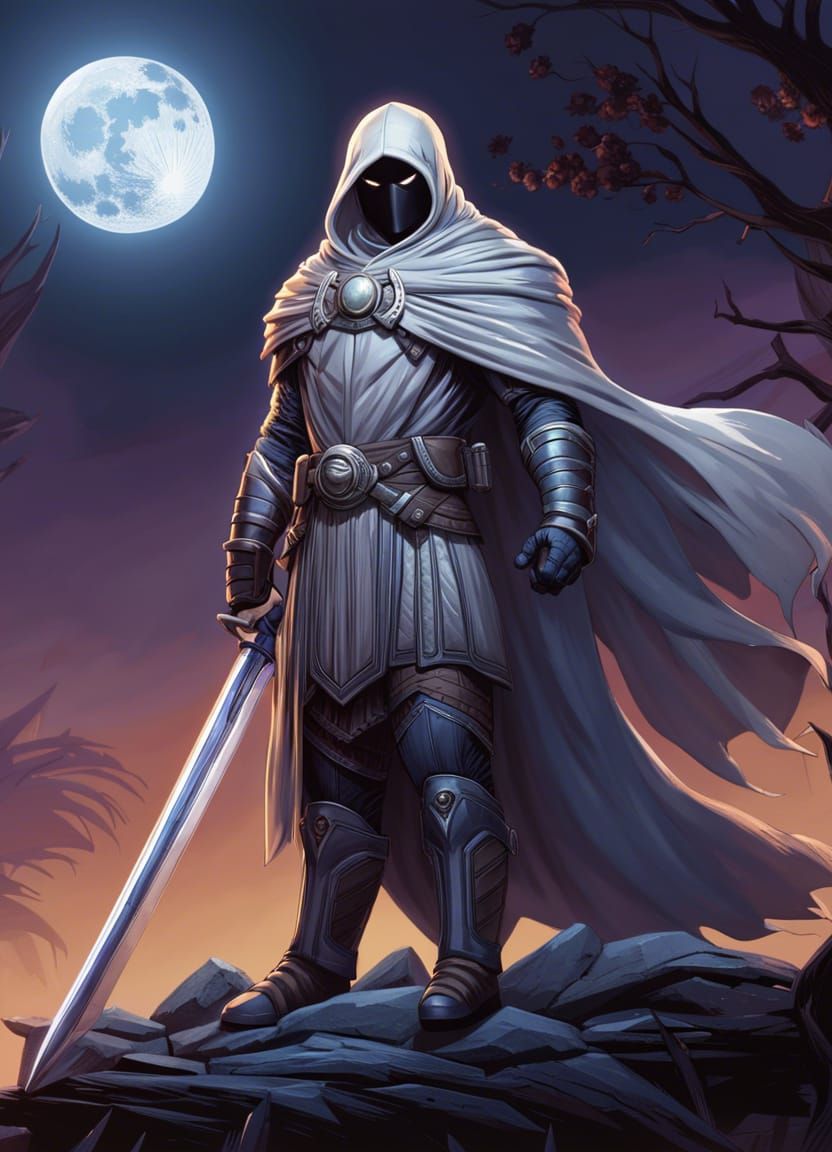 Moon Knight as a Reborn, and Twilight Domain Cleric. - AI Generated ...