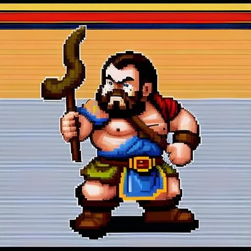 Dwarf warrior, pixel art, NES style, SNES style - AI Generated Artwork ...