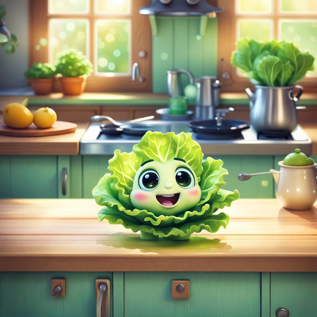 Chibi Lettuce - AI Generated Artwork - NightCafe Creator