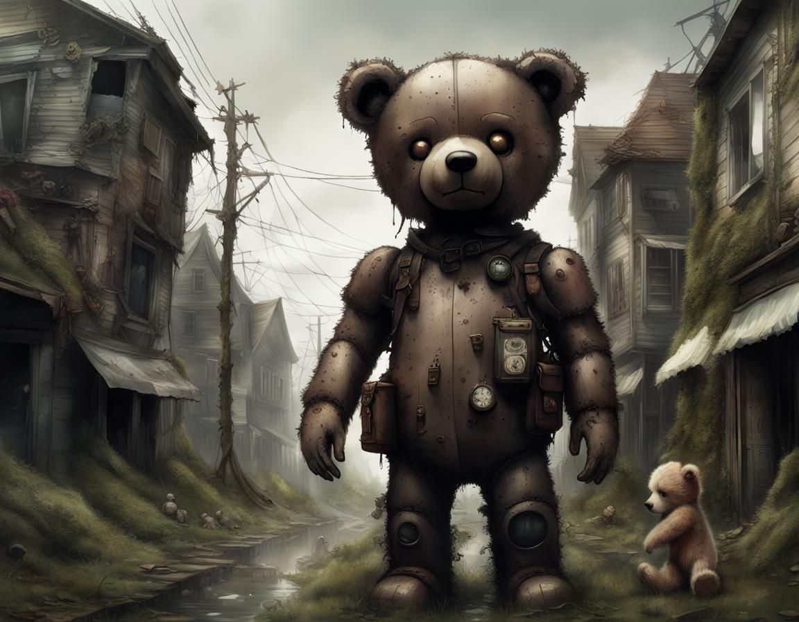 Clockwork post apocalyptic teddy bear - AI Generated Artwork ...