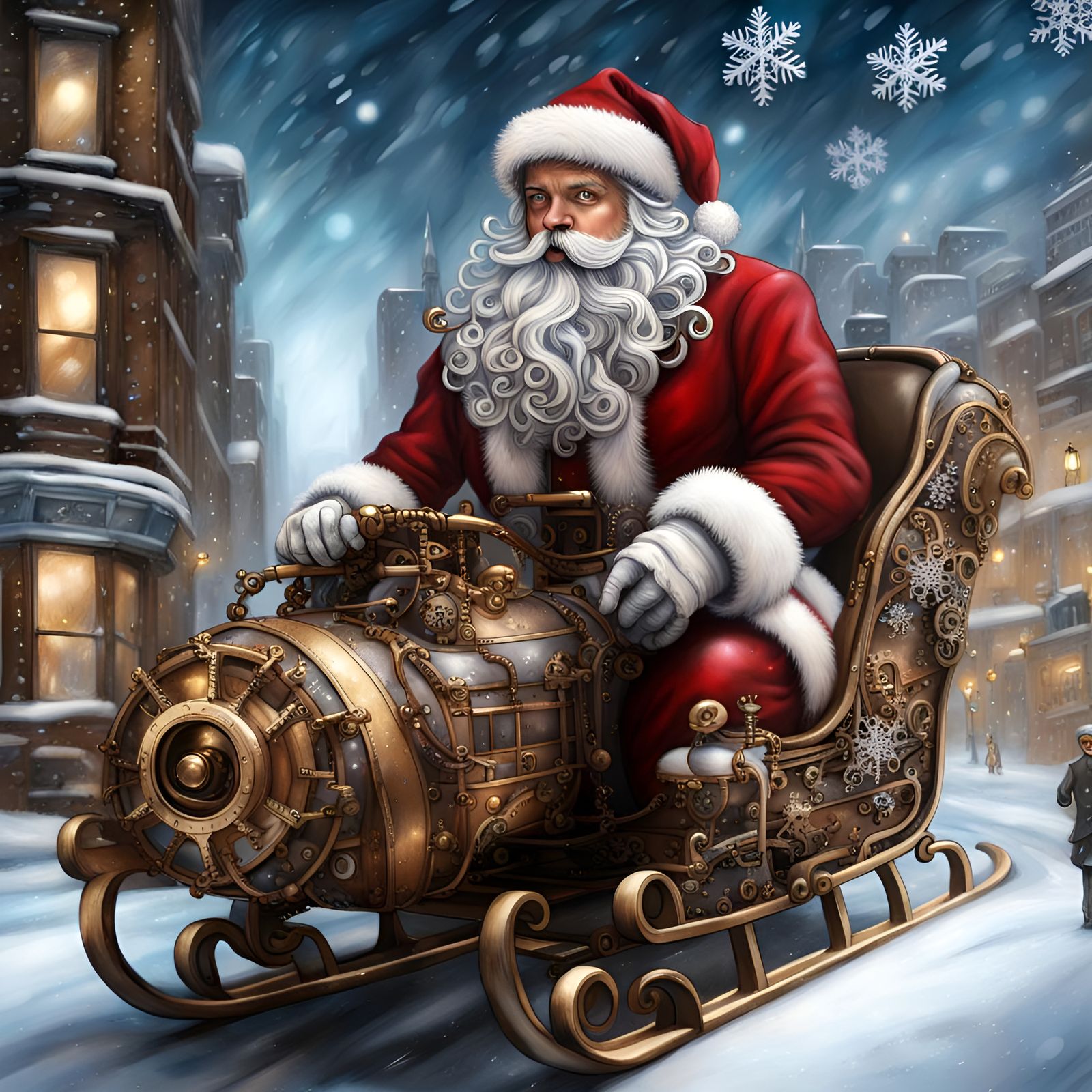 Steampunk Santa - AI Generated Artwork - NightCafe Creator