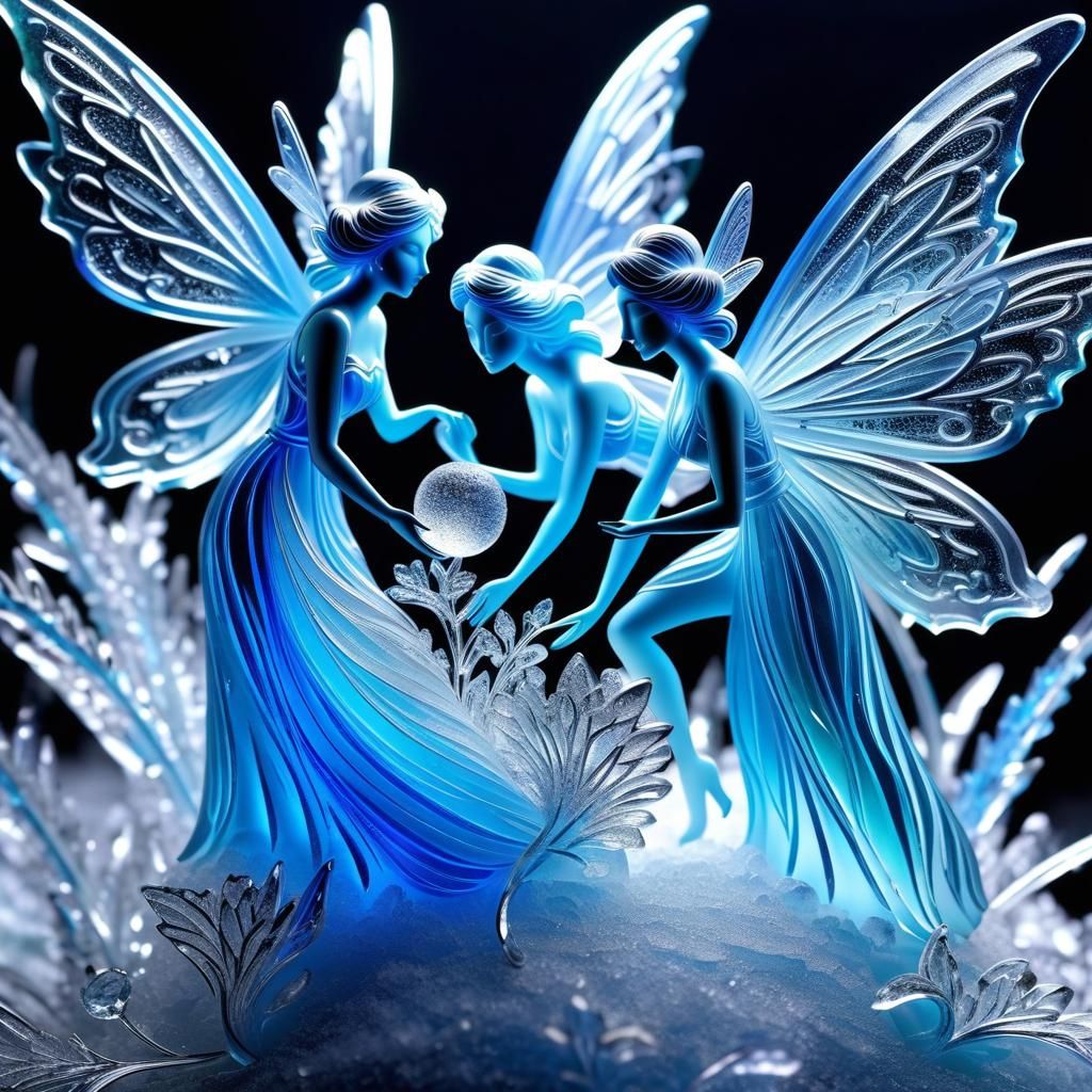 "The Origin of the Ice Fairies" - AI Generated Artwork - NightCafe Creator