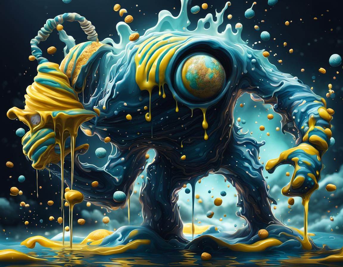 Psychedelic monster - AI Generated Artwork - NightCafe Creator