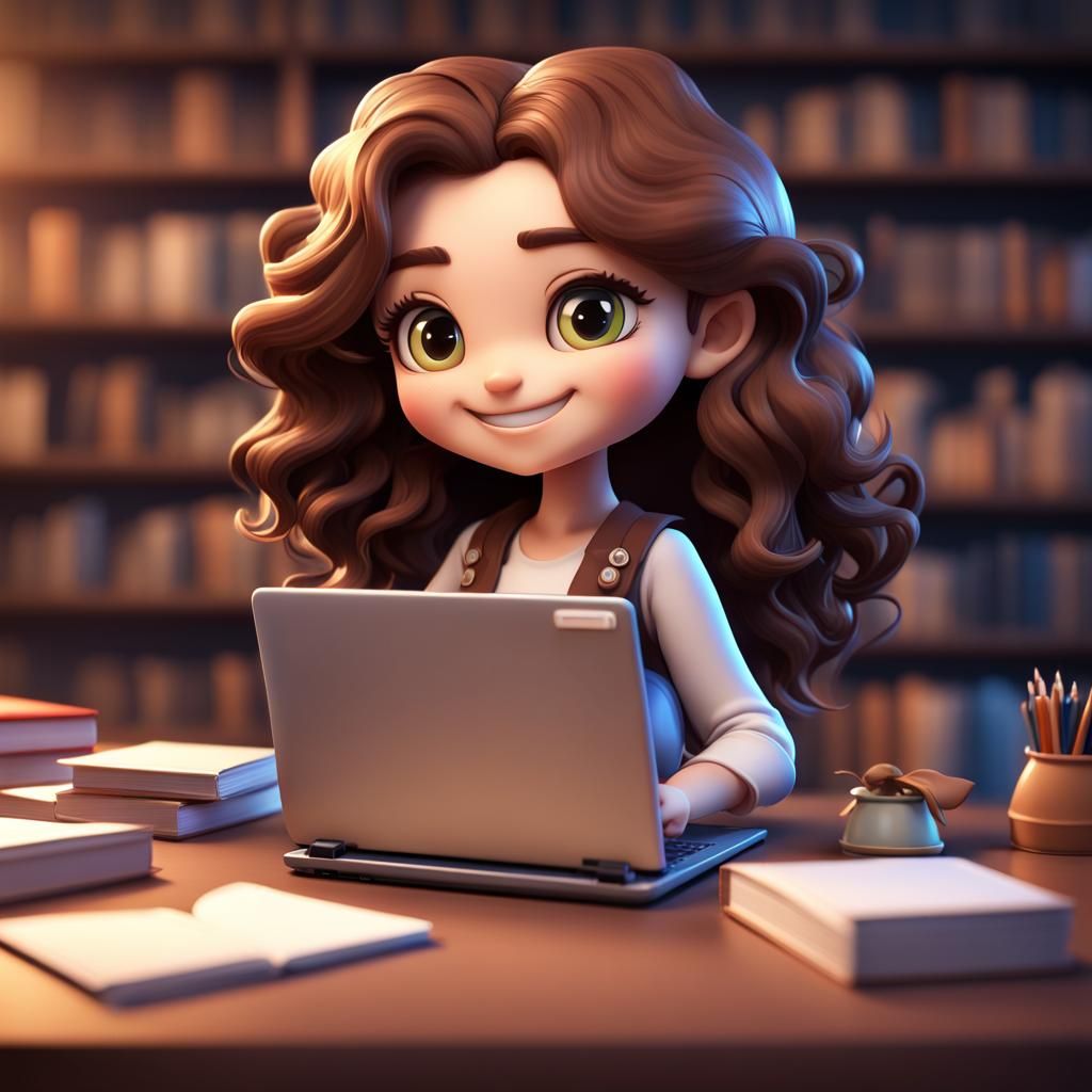 Similing librarian - AI Generated Artwork - NightCafe Creator