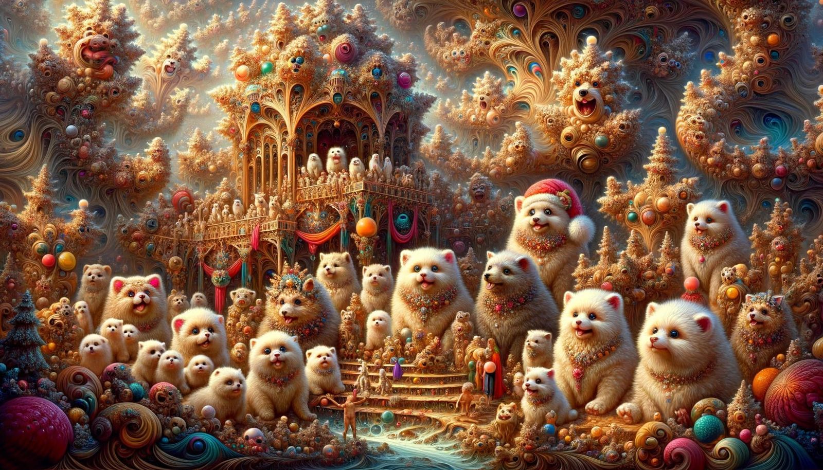 Fractal Animal Holiday Chaos - AI Generated Artwork - NightCafe Creator
