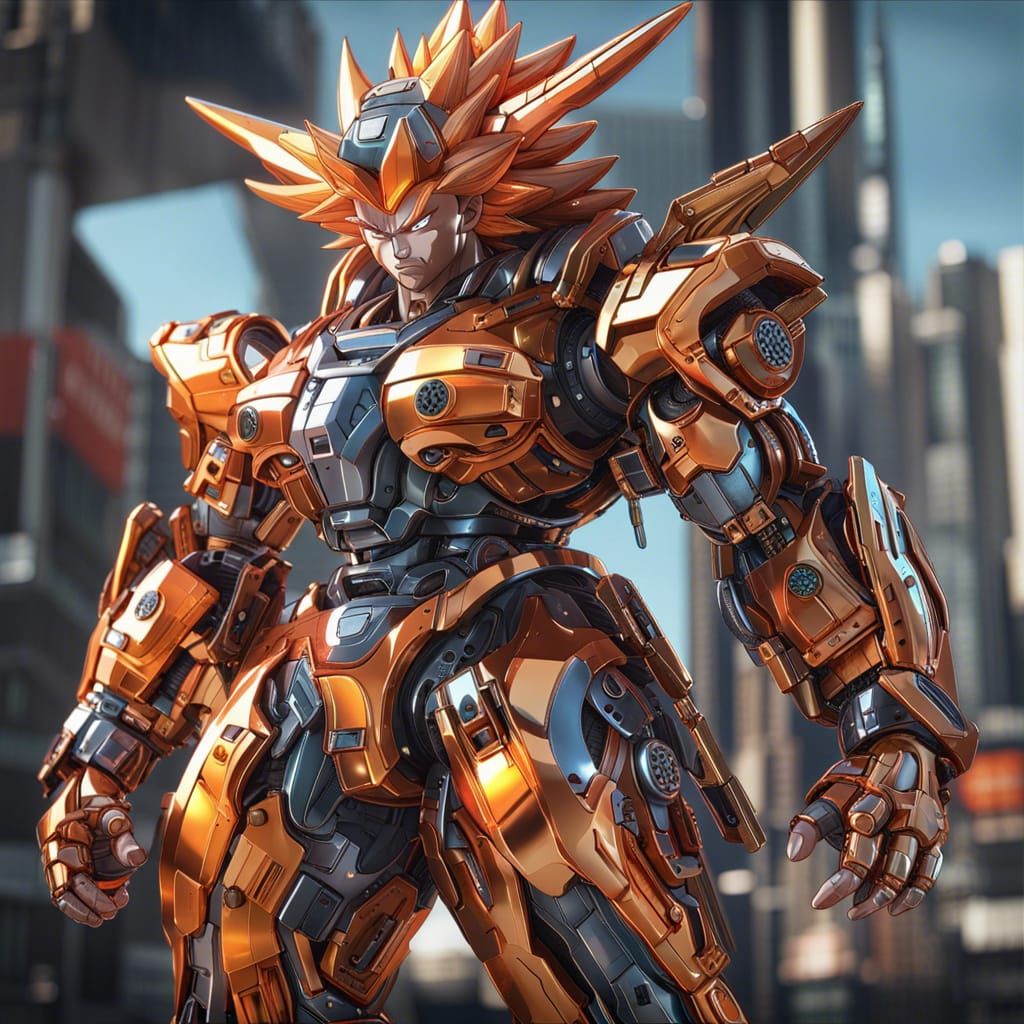 mecha_armored_GOKU - AI Generated Artwork - NightCafe Creator