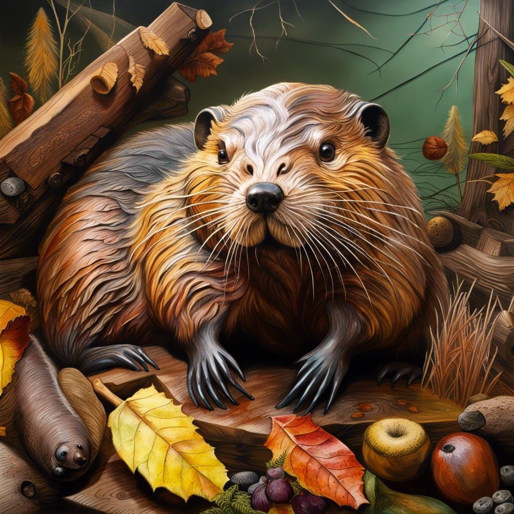Beaver, just a beaver - AI Generated Artwork - NightCafe Creator