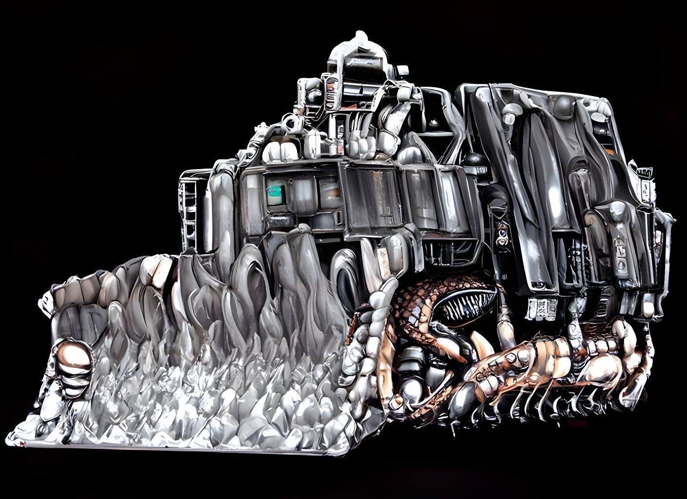 "Killdozer" by H.R. Giger - AI Generated Artwork - NightCafe Creator