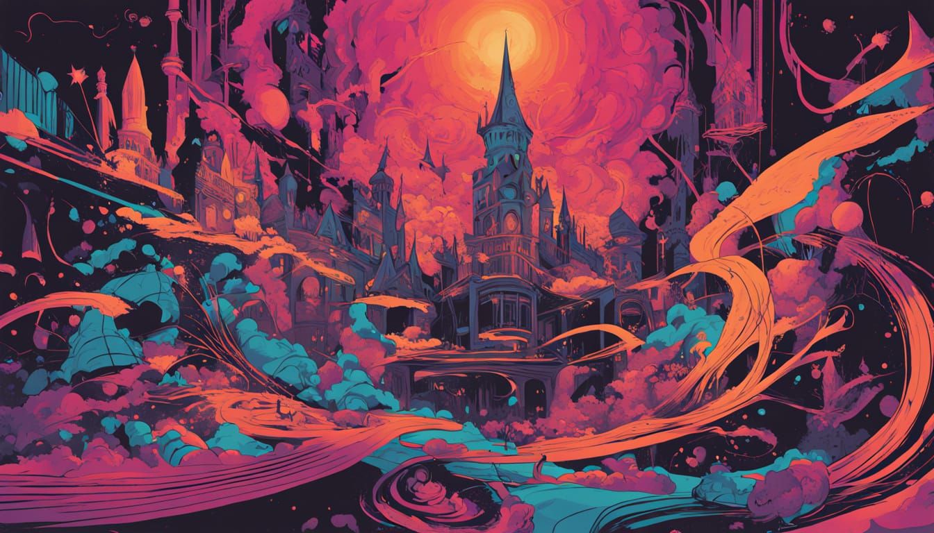 Eldritch Disney Dreams: Mickey and Minnie's Cosmic... - AI Art