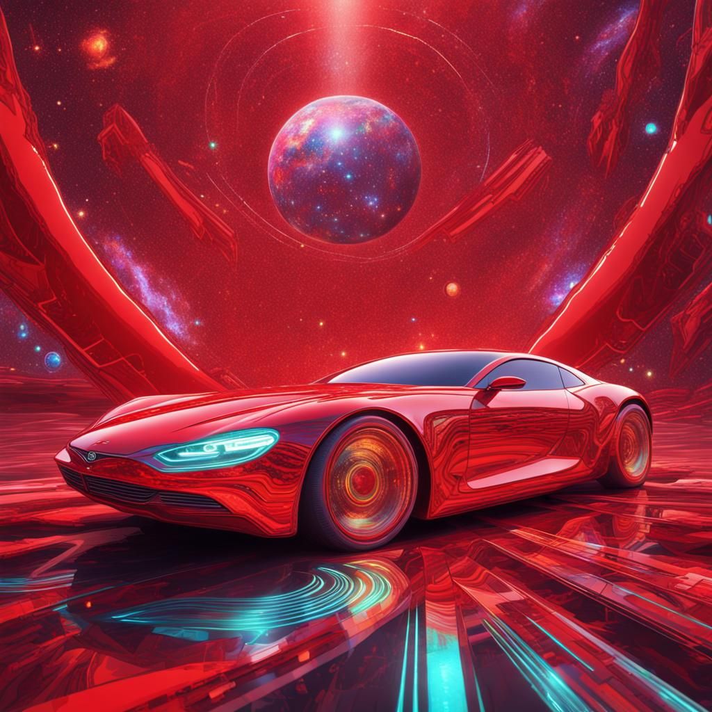 Futuristic Red Car - AI Generated Artwork - NightCafe Creator