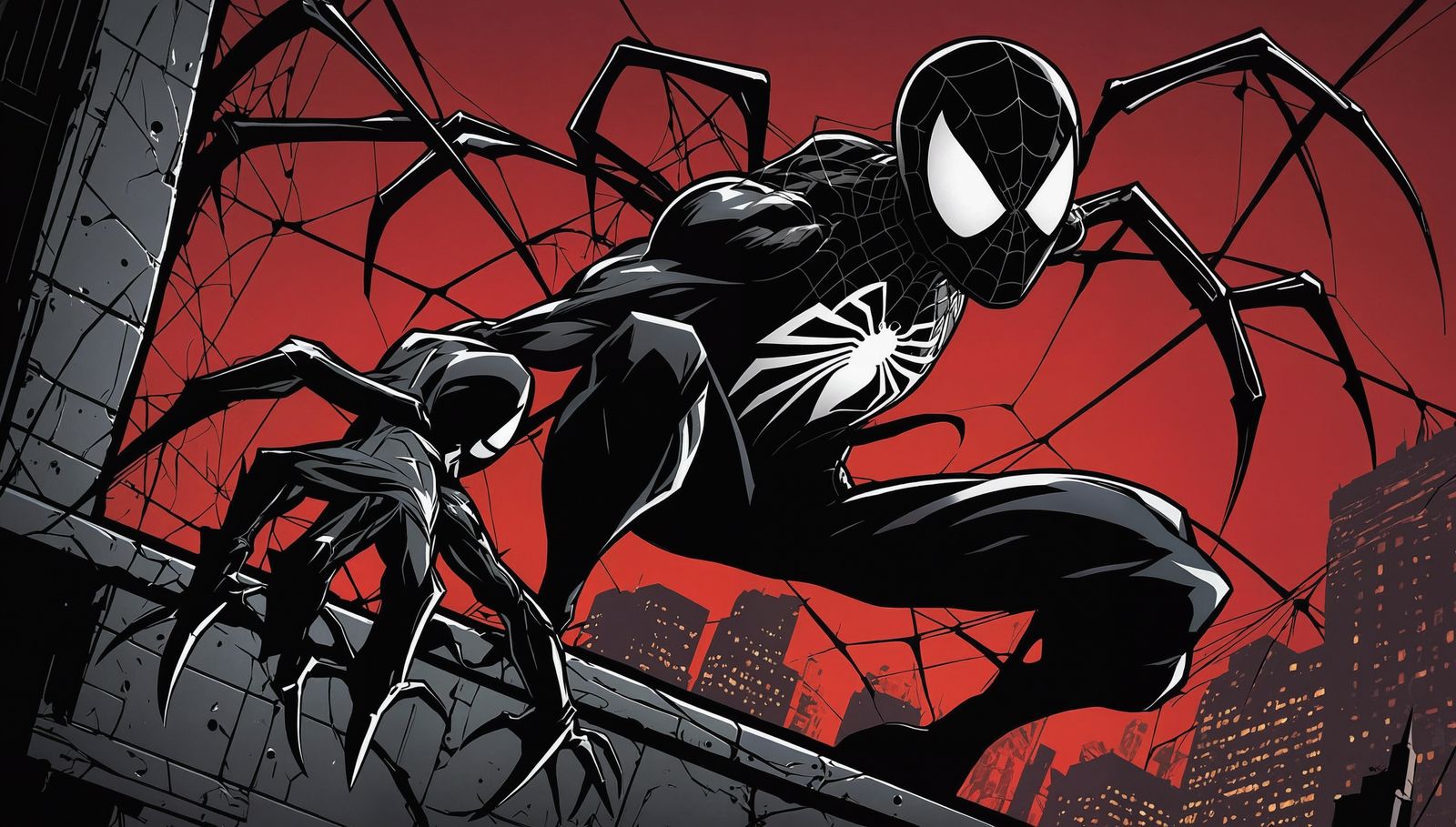 Symbiote suit Spider-Man - AI Generated Artwork - NightCafe Creator