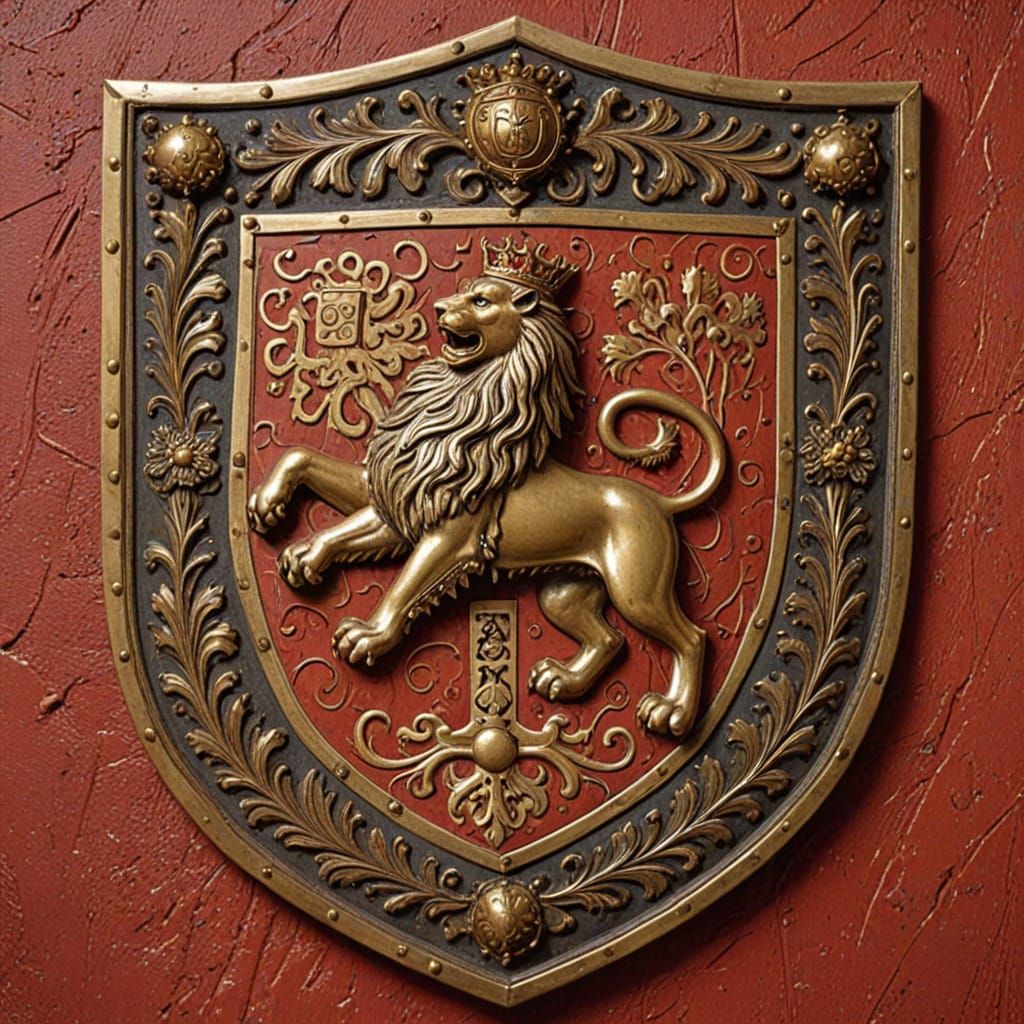 Shield with the coat of arms of Richard I the Lionheart The coat of ...
