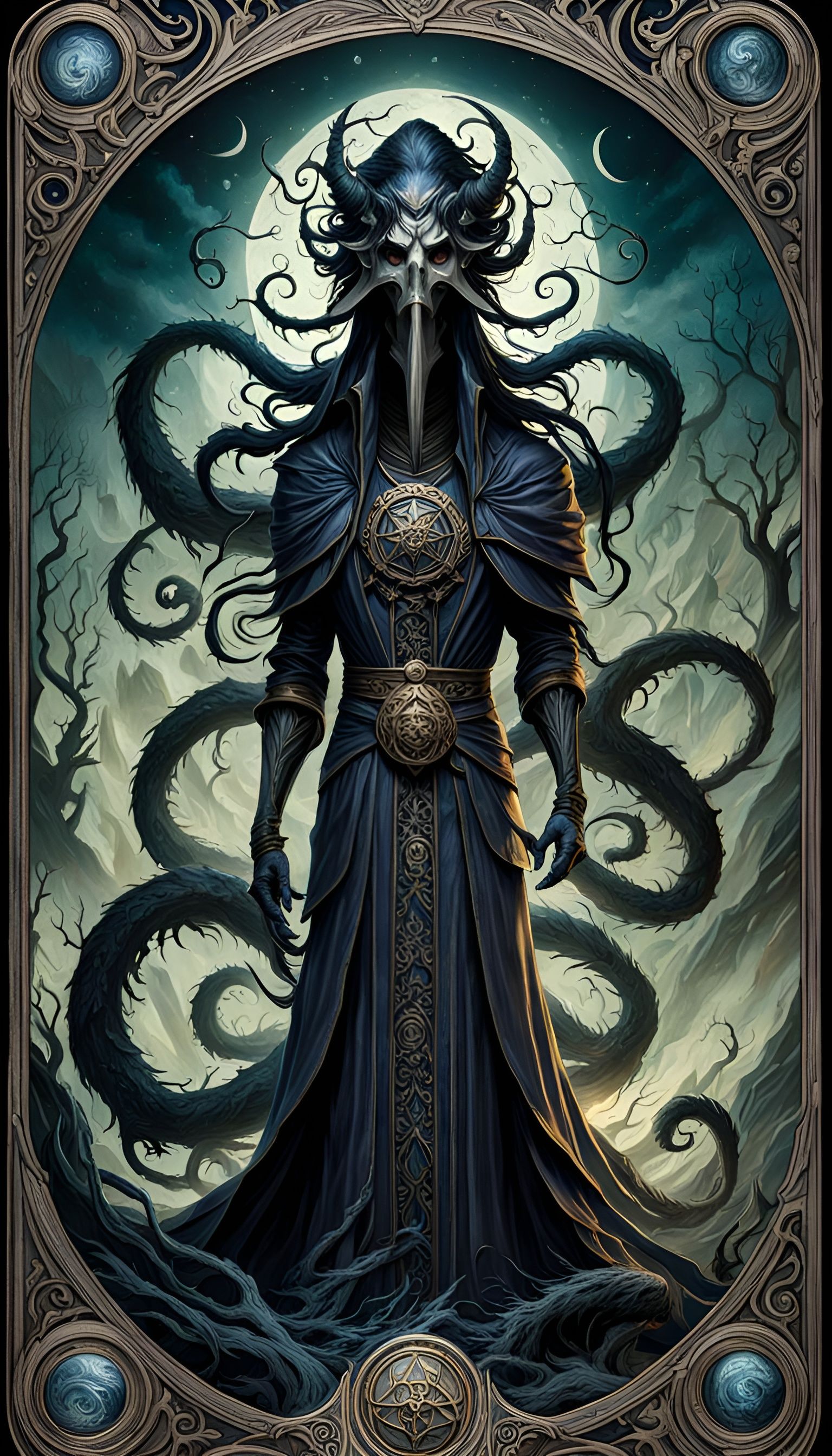 Eldritch Tarot Card #7 - AI Generated Artwork - NightCafe Creator