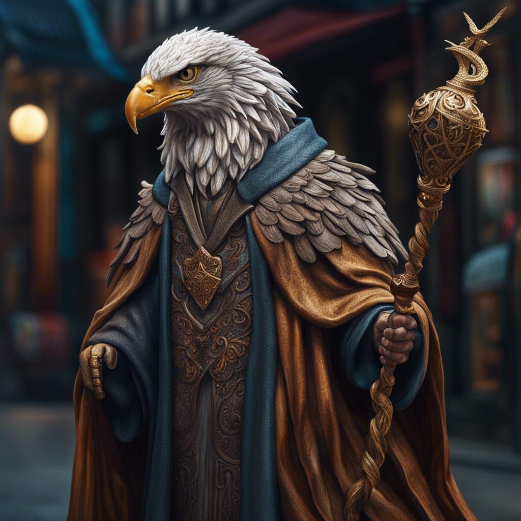 Eagle Wizard - Fierce Eagle Wizard on Fantasy Street, Hyperr...