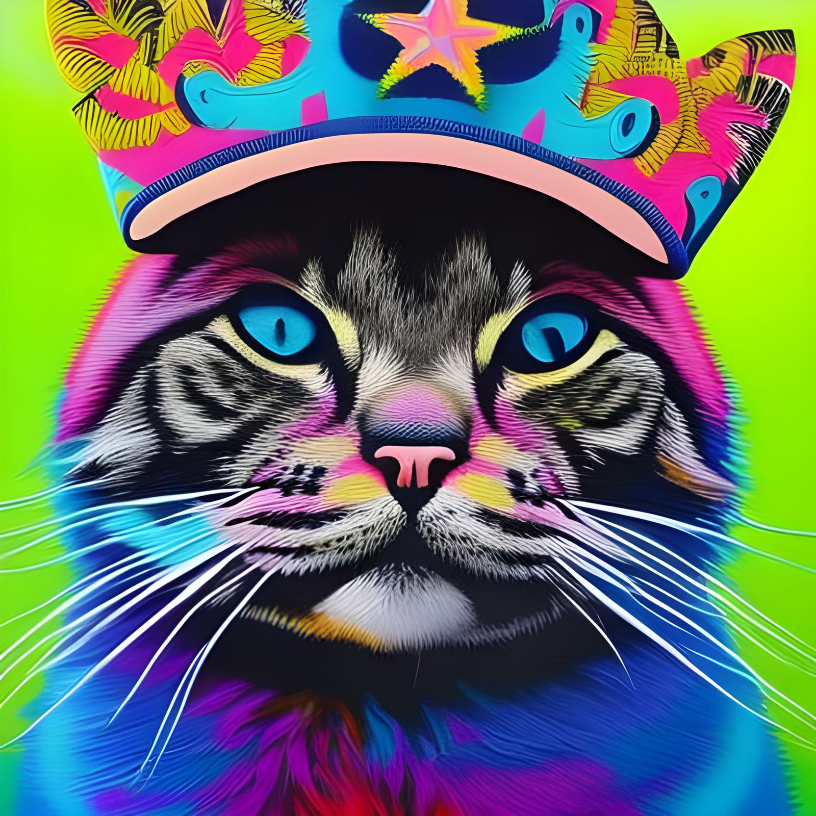 Fancy cat, fancy hat - AI Generated Artwork - NightCafe Creator