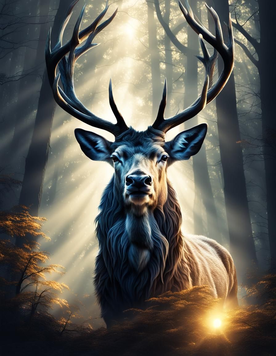 Fantasy Stag - AI Generated Artwork - NightCafe Creator