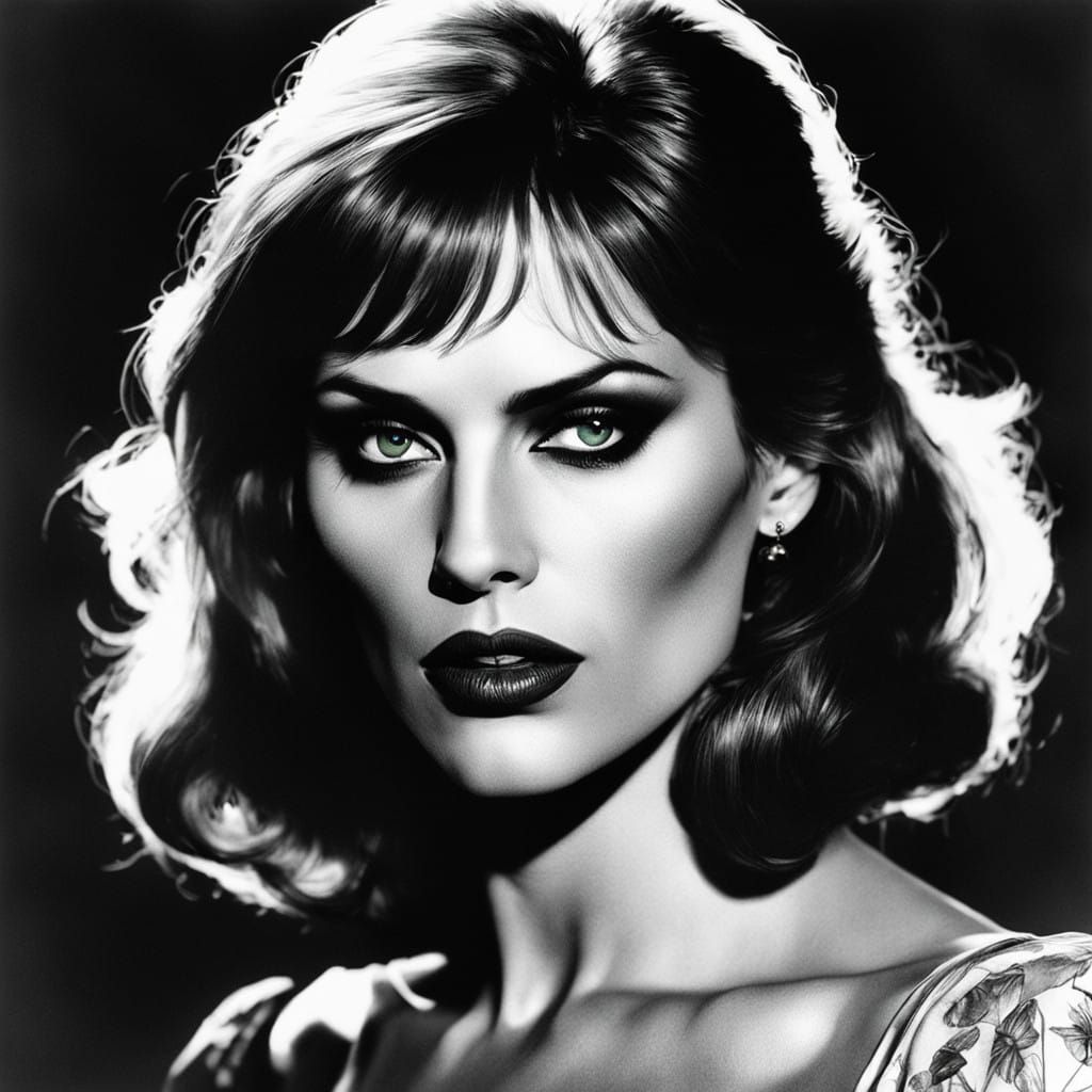 Vampire Woman - Ethereal Victorian Vampire Woman in Moonlit ...