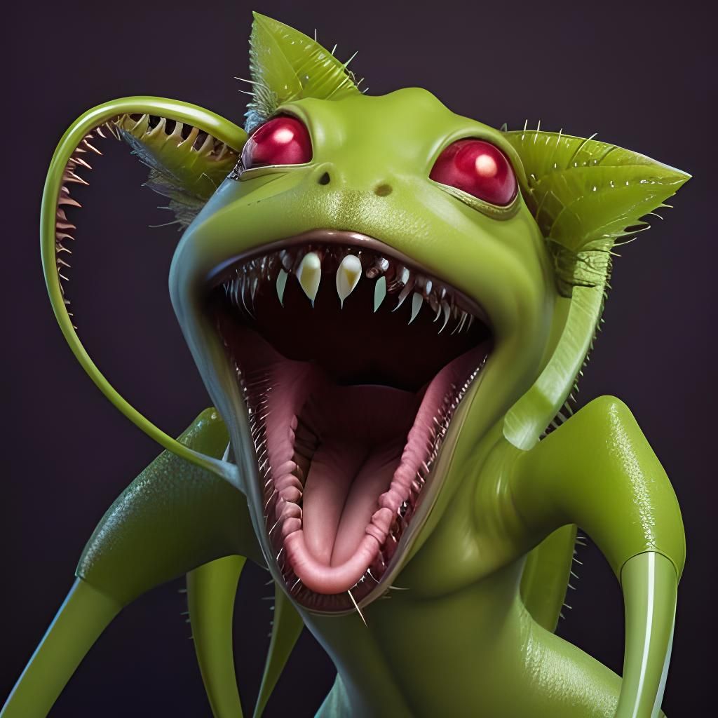 Mutated Venus Flytrap - AI Generated Artwork - NightCafe Creator