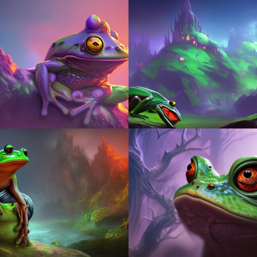Frogs - AI Generated Artwork - NightCafe Creator