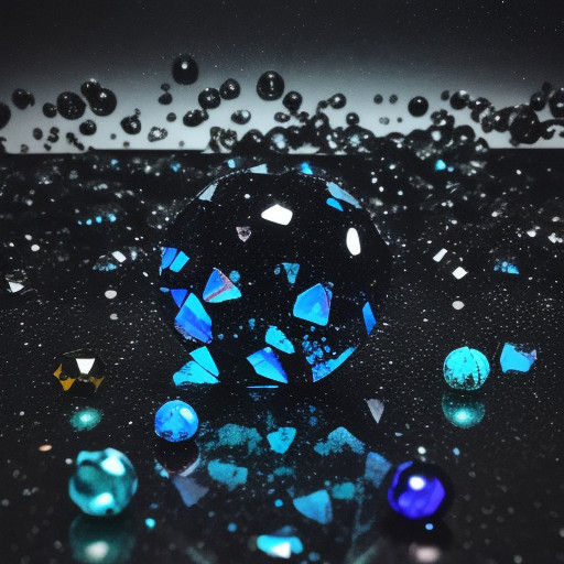 Glass Marbles Melt Amidst a Dramatic, Epic Backdro... - AI Art