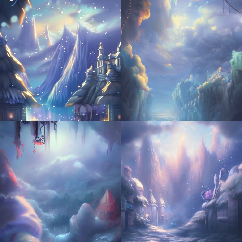 Christmas, snow Epic cinematic brilliant stunning intricate ...