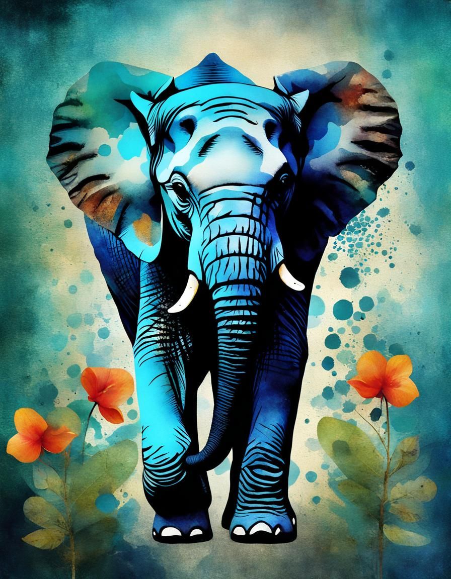 elephant illustration - AI Generated Artwork - NightCafe Creator