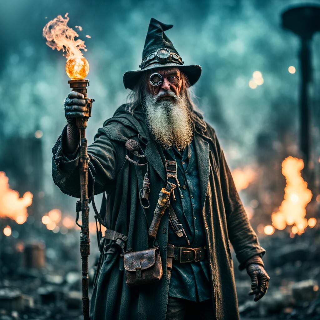Post-apocalyptic Wizard - AI Generated Artwork - NightCafe Creator