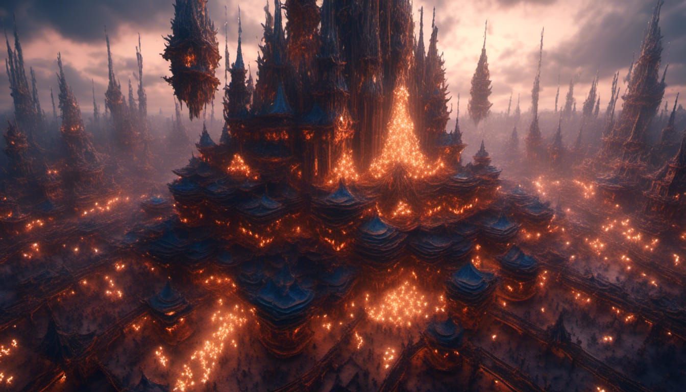 Freeze-frame a fireworks factory mid-explosion, bioluminescence ...