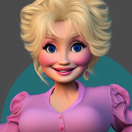 Chibi Dolly Parton - AI Generated Artwork - NightCafe Creator
